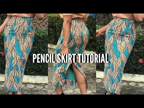 HOW TO CUT AND SEW A PENCIL SKIRT WITH LINING| EASY HIGH WAIST BASIC SKIRT TUTORIAL: DIY midi skirt