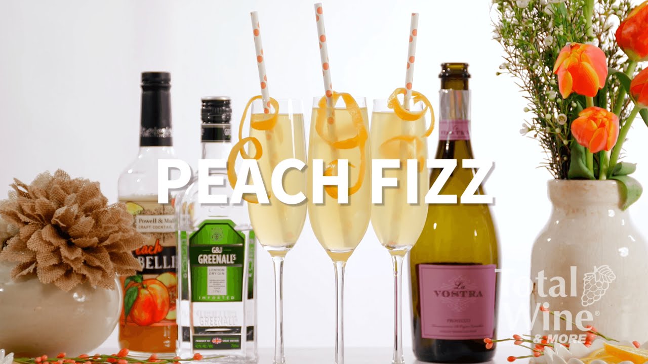 Peach Fizz Cocktail Recipe - YouTube