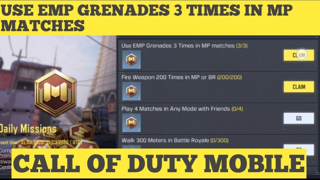 USE EMP GRENADES 3 TIMES IN MP MATCHES CALL OF DUTY MOBILE COD MOBILE ...