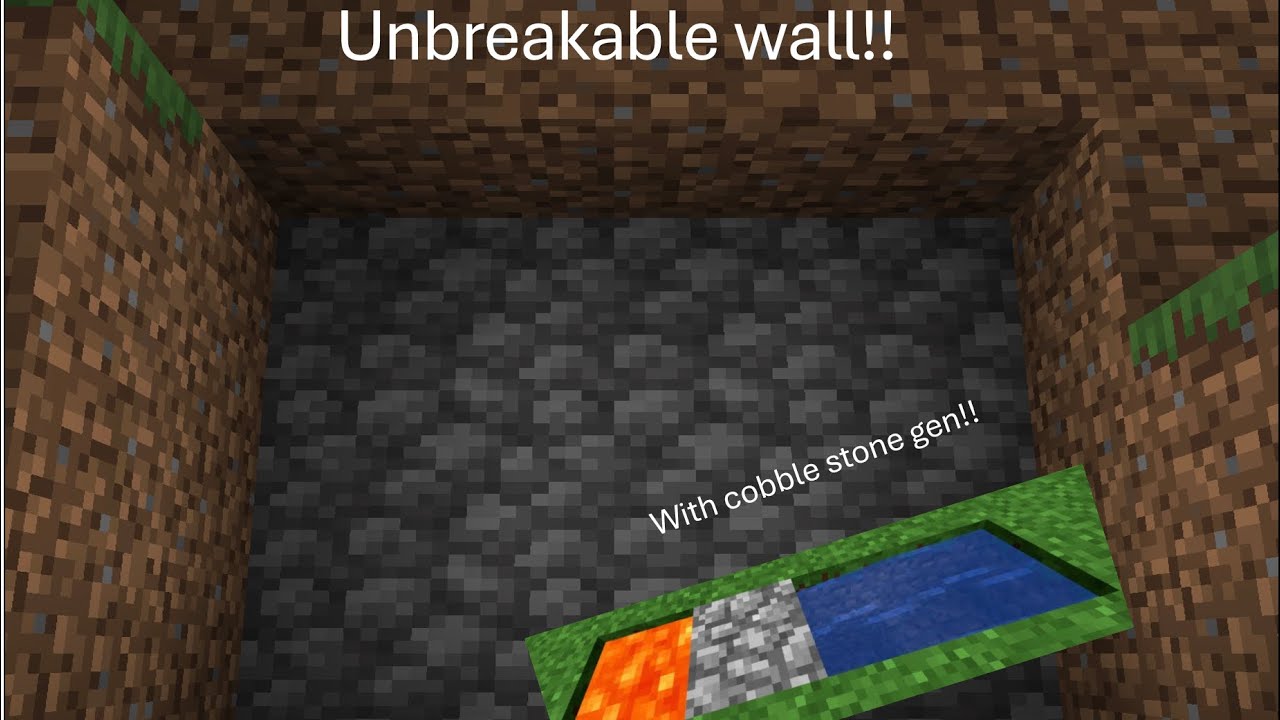 HOW TO MAKE AN UNBREAKABLE WALL IN MINECRAFT!!! - YouTube
