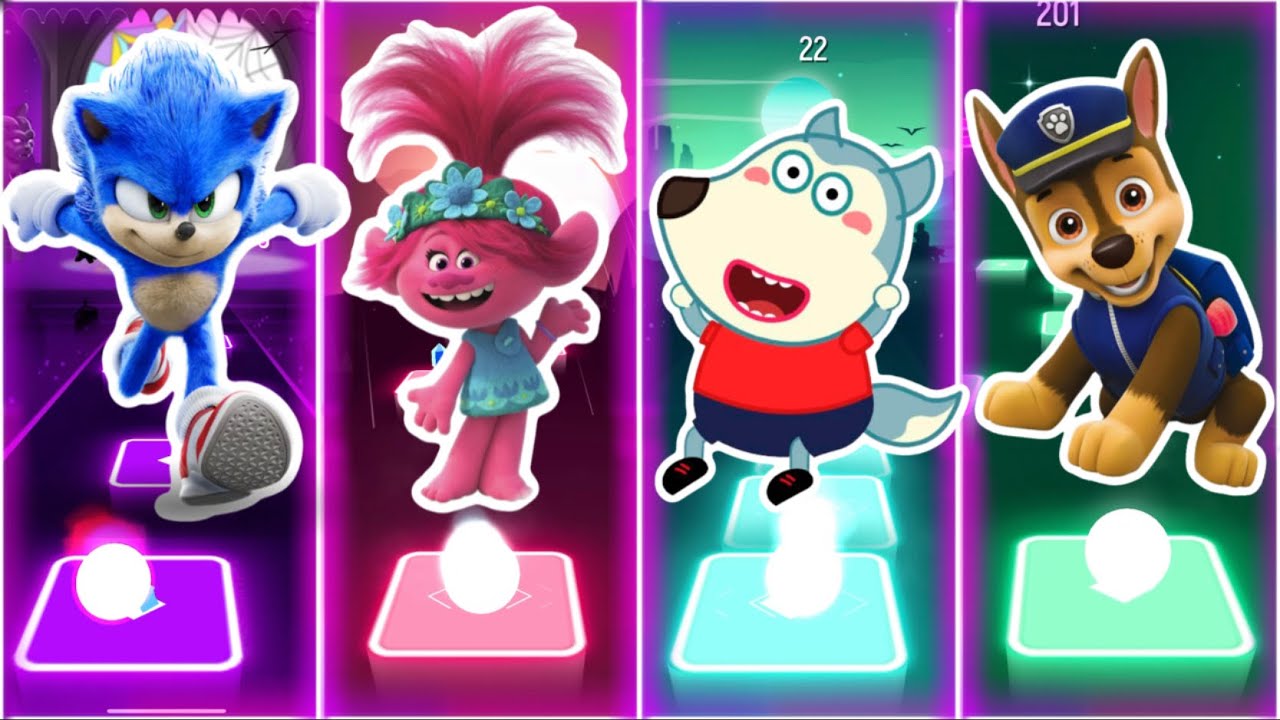 🦄 Sonic the Hedgehog 🆚 Trolls Poppy 🆚 Wolfoo 🆚 Paw Patrol. 🎶 Who Is ...