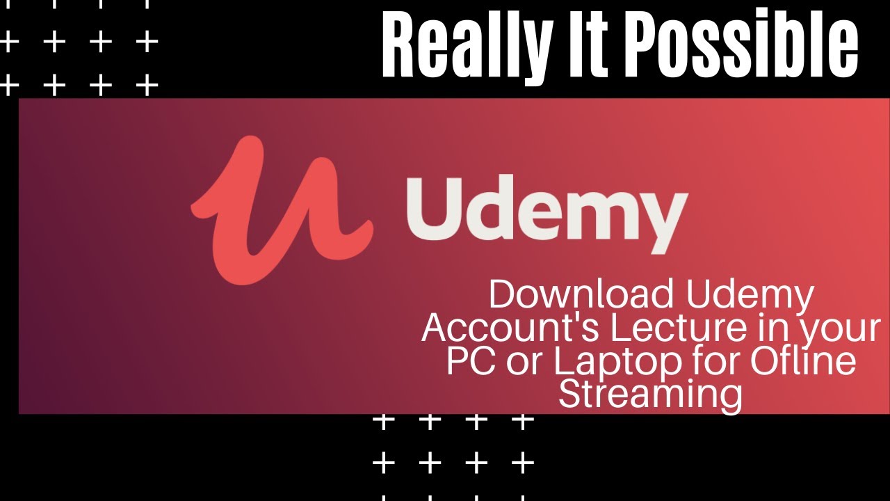 how to download udemy lecture in your Laptop or PC - YouTube