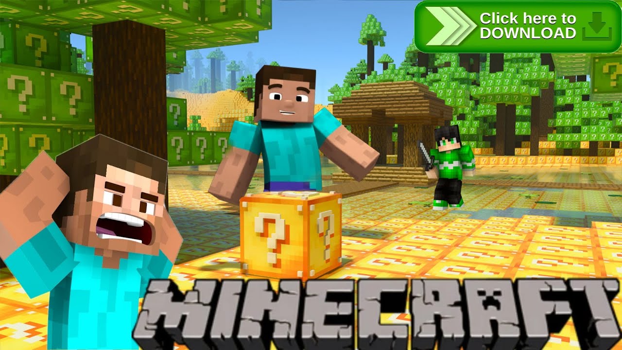 How To Download Lucky Block World In Minecraft Pe |Lucky Block Mod map ...