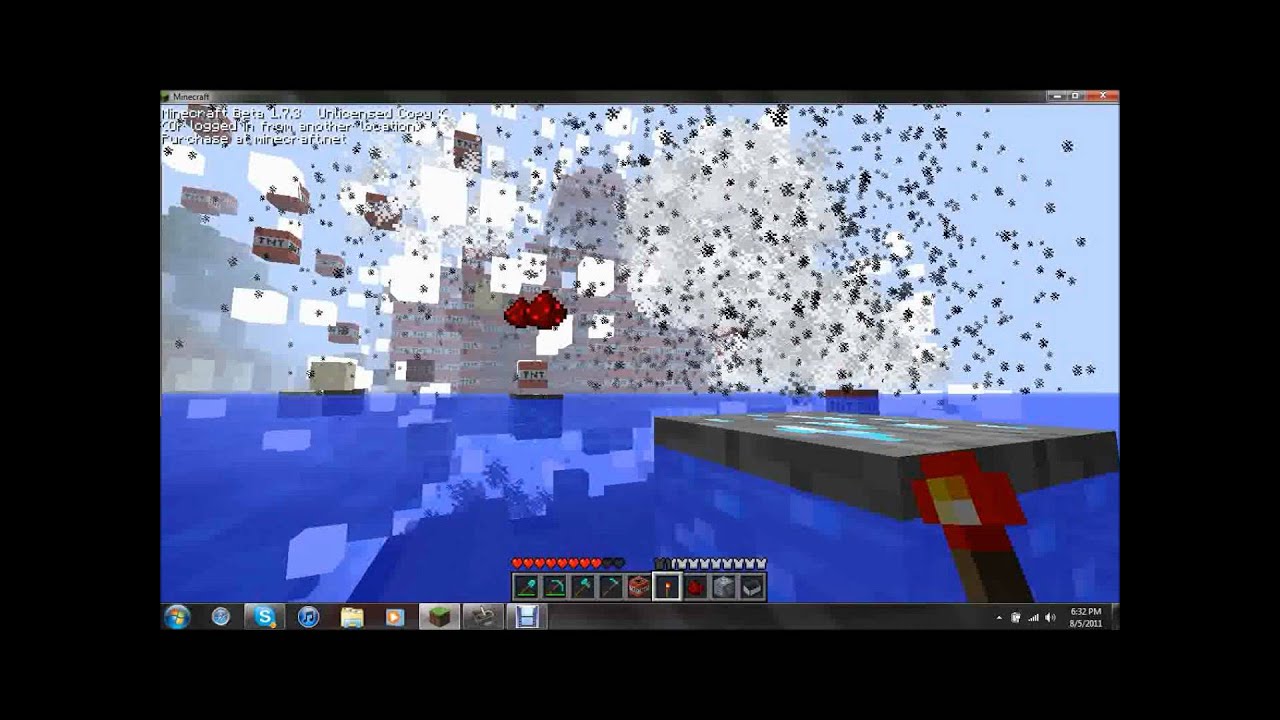 mine craft tnt explosion - YouTube