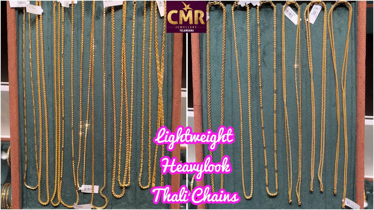 Lightweight heavy look thali chains with detailed price | lightweight ...