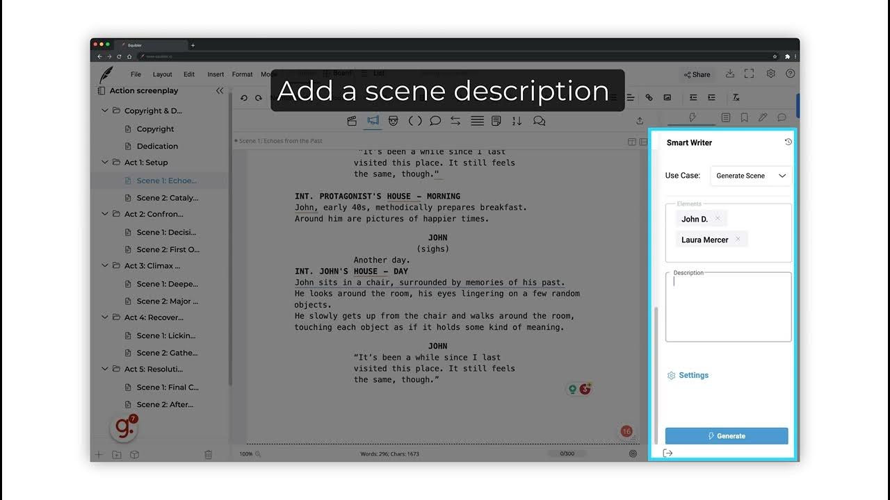 How to Generate Screenplay Scenes with AI | Squibler - YouTube