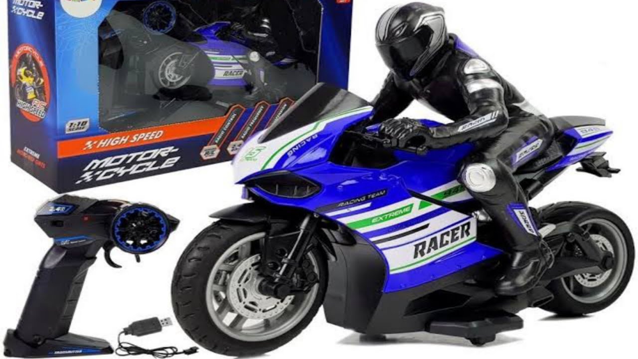 Rc Super Bike With Gyro Unboxing & Testing | Remote Control Bike - YouTube