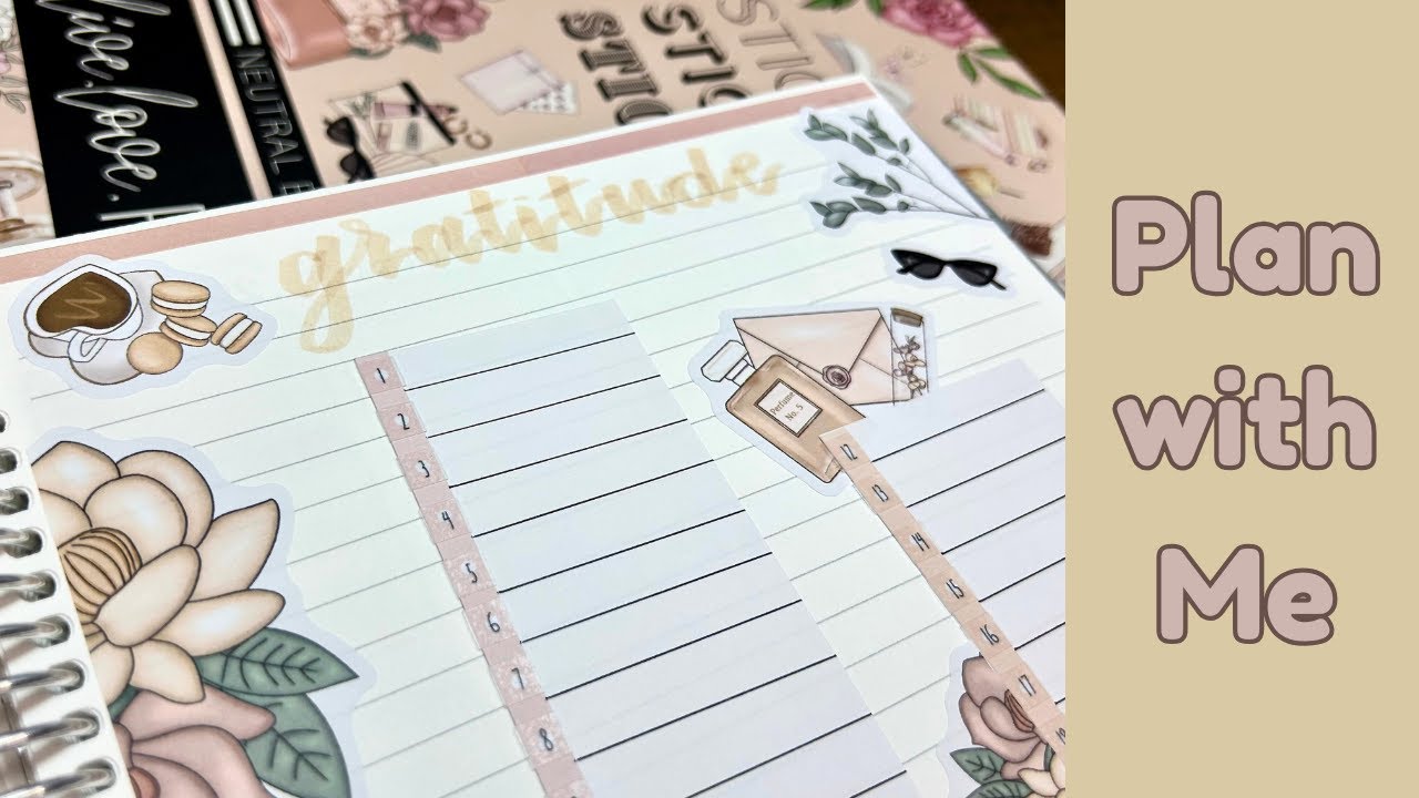 Plan with Me // February Gratitude Page // EC Vertical Life Planner ...