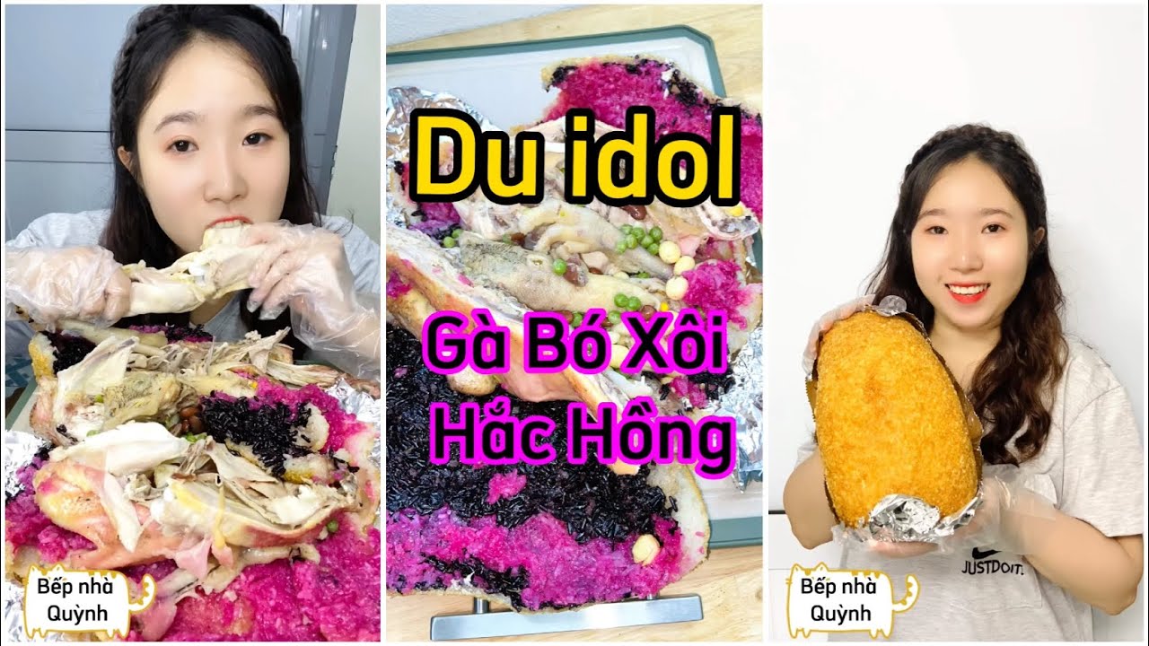 Du Idol BlackPink Bằng Gà Bó Xôi Hắc Hồng | Bếp Nhà Quỳnh - YouTube