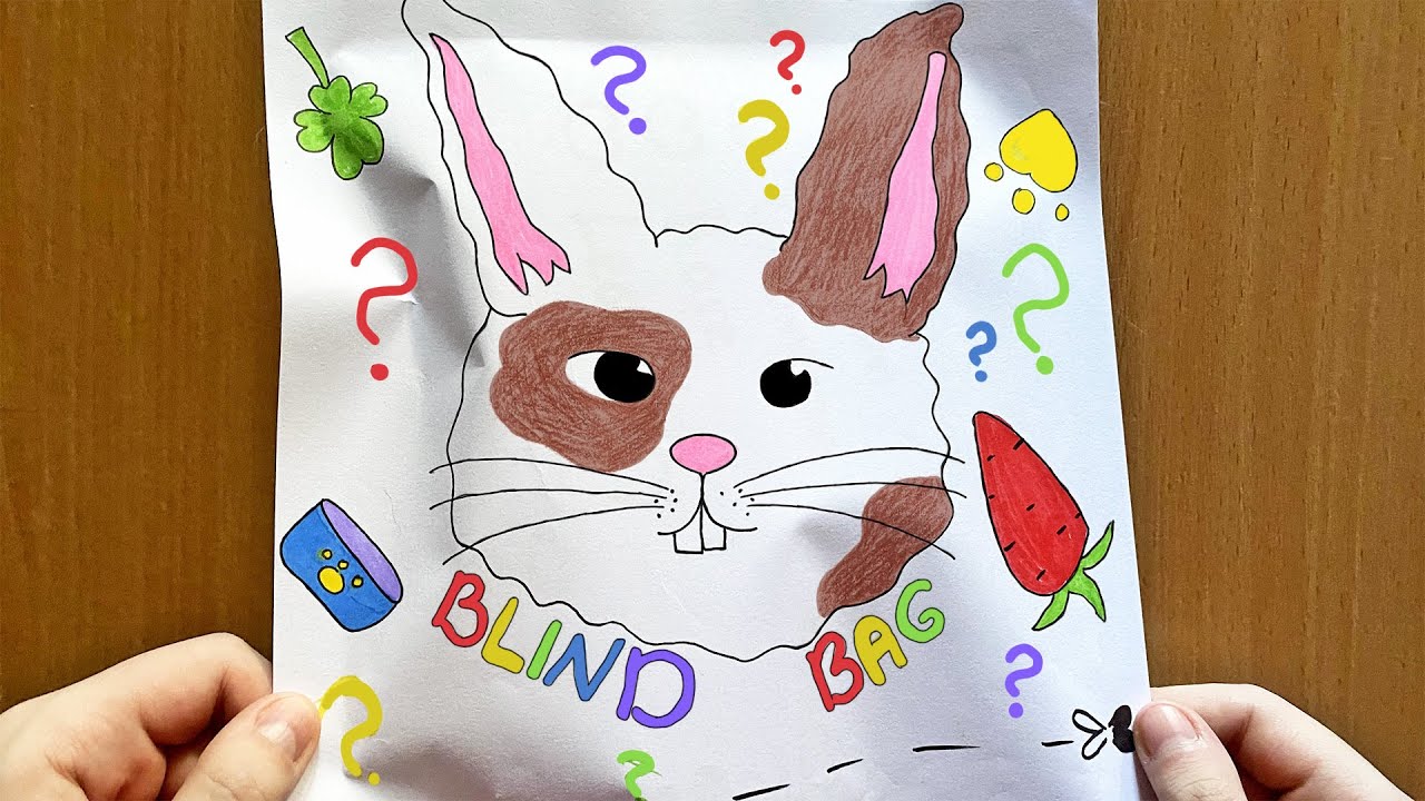 Blind Bag Paper 🐰 RABBIT ASMR Unboxing paper diy paper play 종이놀이 - YouTube