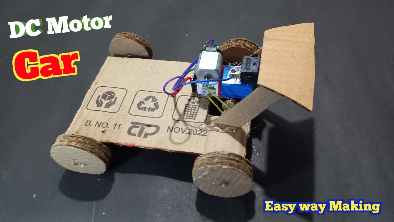 DC Motor Car making at home || Recycle components se car making ...