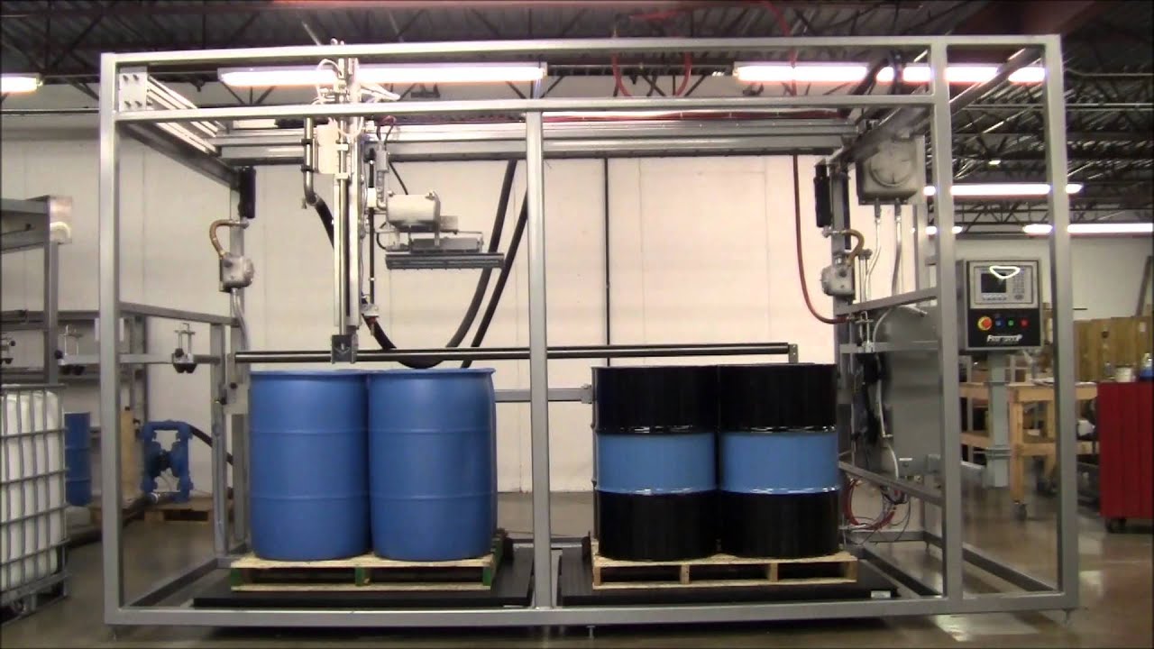 Dual-Scale Automated Drum Filler - YouTube