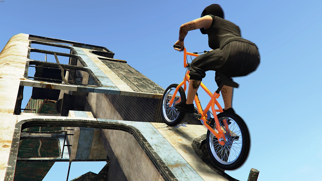 GTA 5 EPiC BMX STUNTS Race #3 (GTA 5 PC Stunts) - YouTube