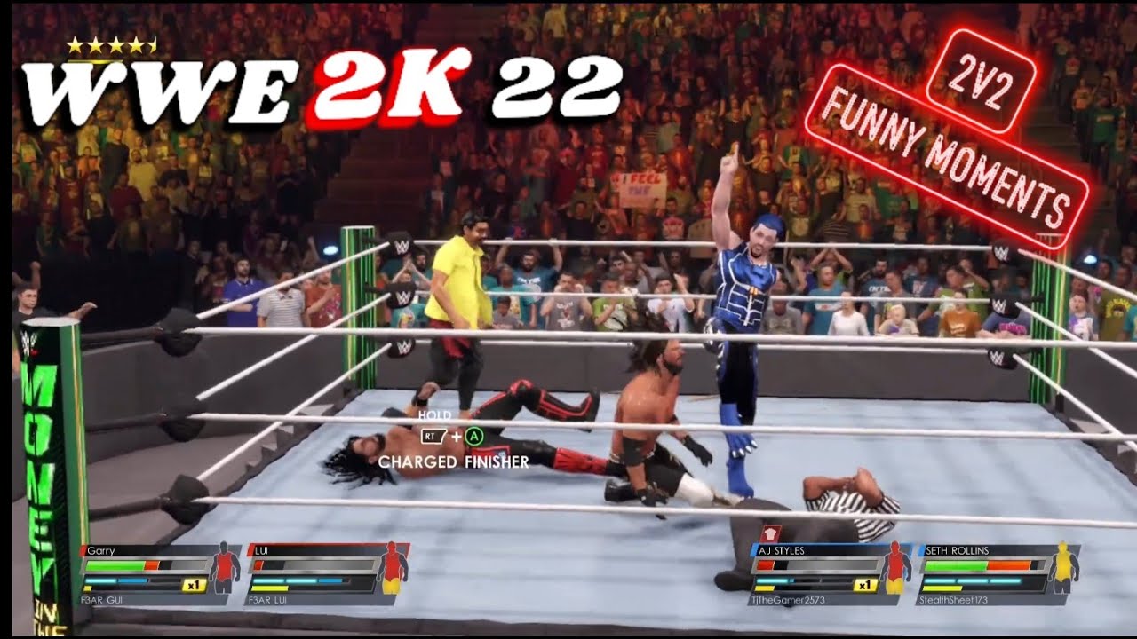 WWE 2K22-Trying 2v2 online for the first time!!!(funny moments) - YouTube
