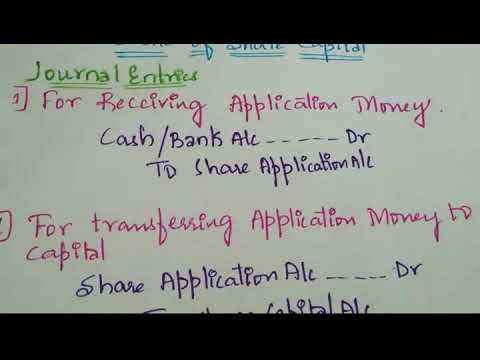 #1 Issue of shares l Journal entries l class 12 - YouTube
