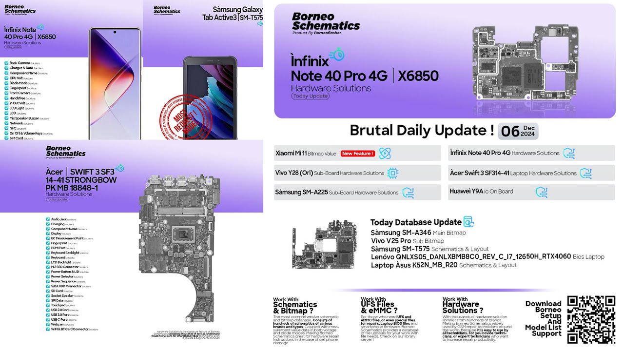 DAILY UPDATE BORNEO SCHEMATICS 6 December 2024 - Infinix Note 40 Pro 4G ...