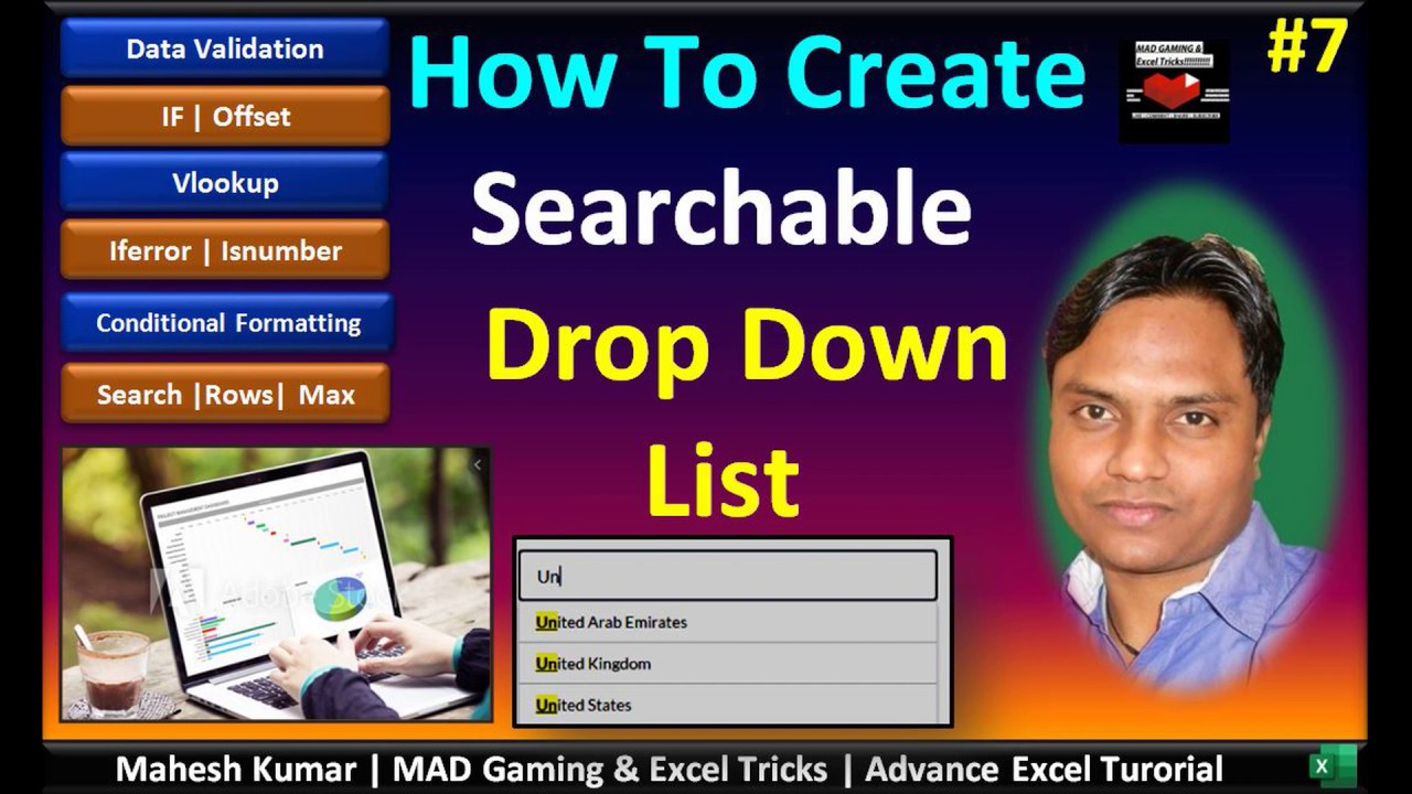 How To Create Searchable Drop Down List In Excel Advance Excel 7 how-to-create-searchable-drop-down-list-in-excel-advance-excel-7