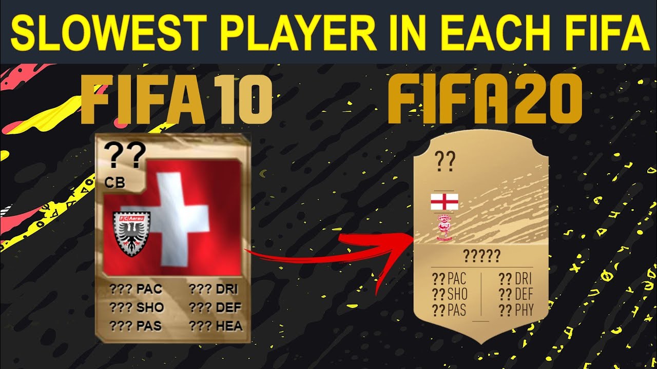 SLOWEST Player In Every Fifa 10-20! l Evolution Of Slowest Player In ...