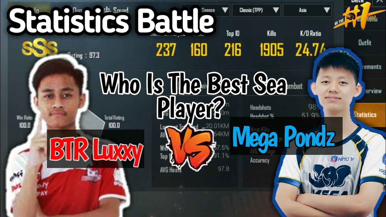 BTR LUXXY Vs MEGA Pondz | Statistics Battle Pubg Mobile Indonesia - YouTube