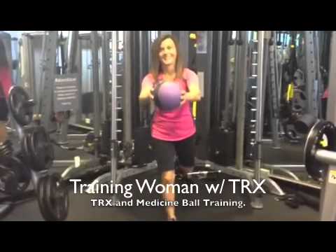 Maya's Fitness - Training Woman with TRX and Medicine Ball - YouTube