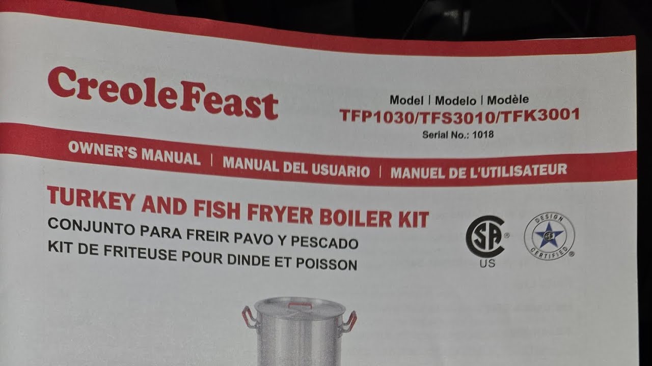 Creole Feast turkey deep fryer product review - YouTube