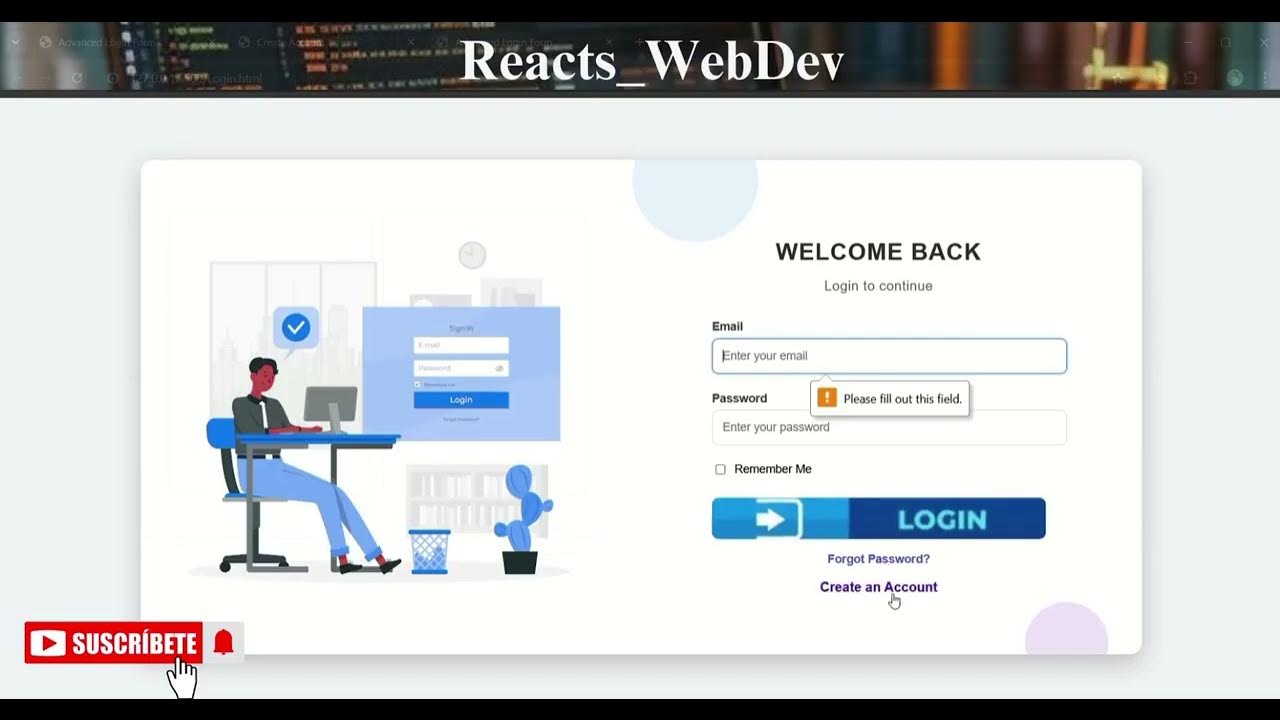 Reacts WebDev Signup and Login Page #Day1 - YouTube