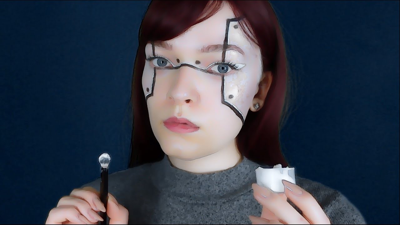 ASMR 🤖 Awkward Android cleans your Face (Camera Lens Brushing, creamy ...