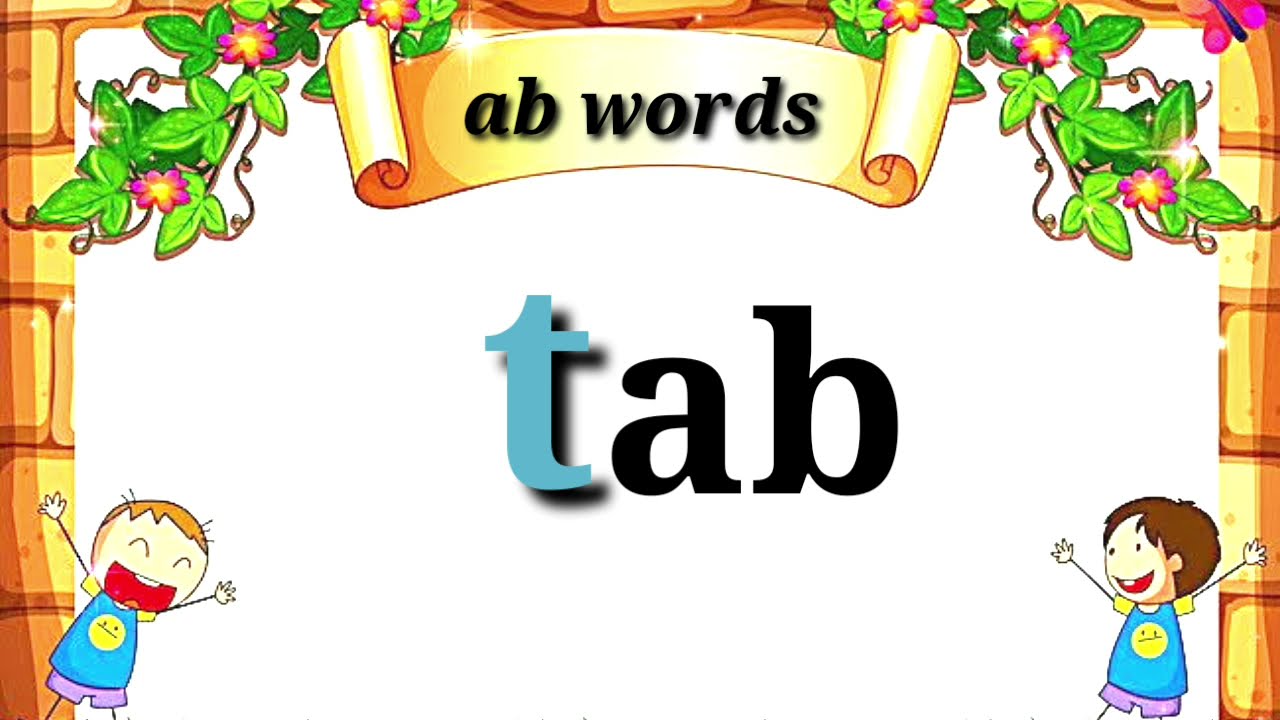 ab Family Words Cvc Ab Family Words Ab Sound Words For UKG ab Family Words Cvc Ab Family Words Ab Sound Words For UKG