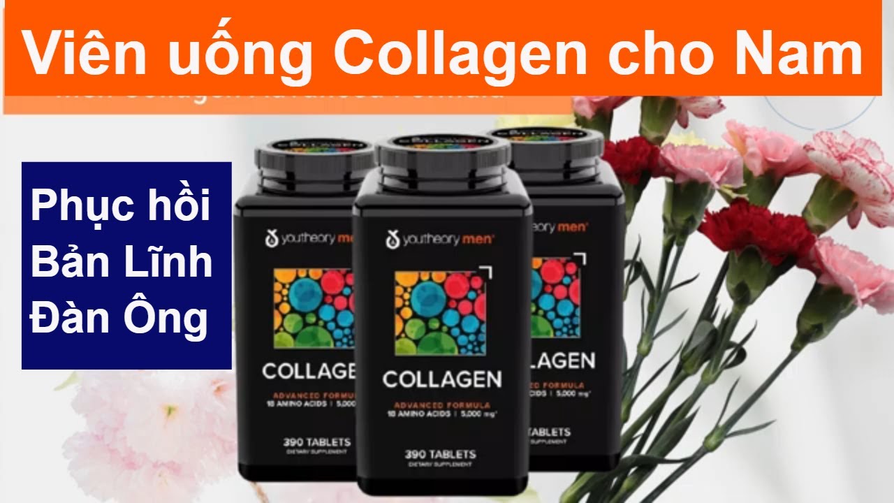 Viên Uống Collagen Cho Nam Youtheory Men Collagen Advanced Formula 390 ...
