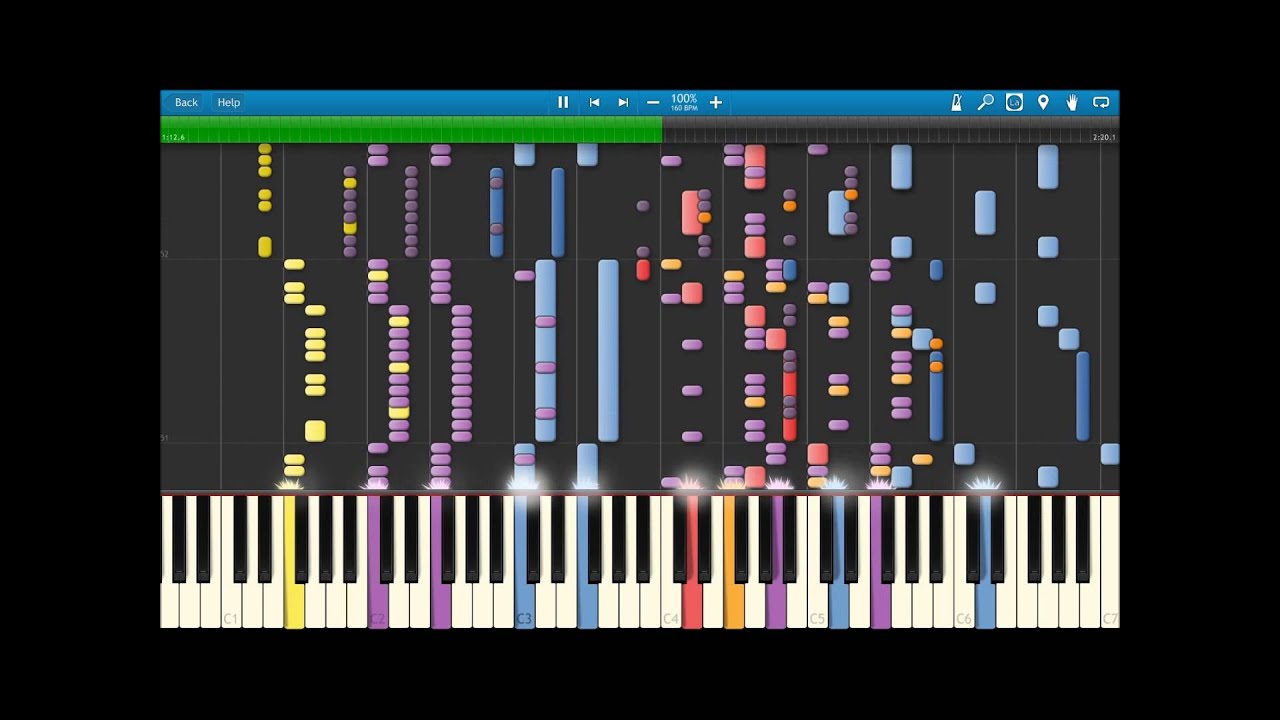 Touhou 4 - Bad Apple!! - Synthesia (MIDI in Description) - YouTube