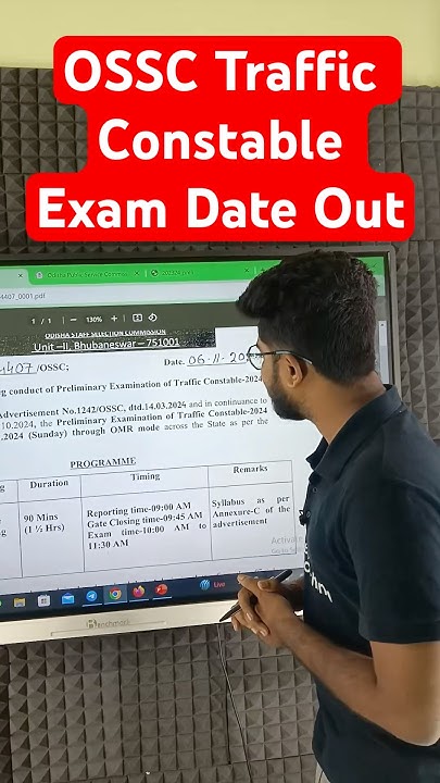OSSC traffic constable exam date out #ossc #odishapolice - YouTube