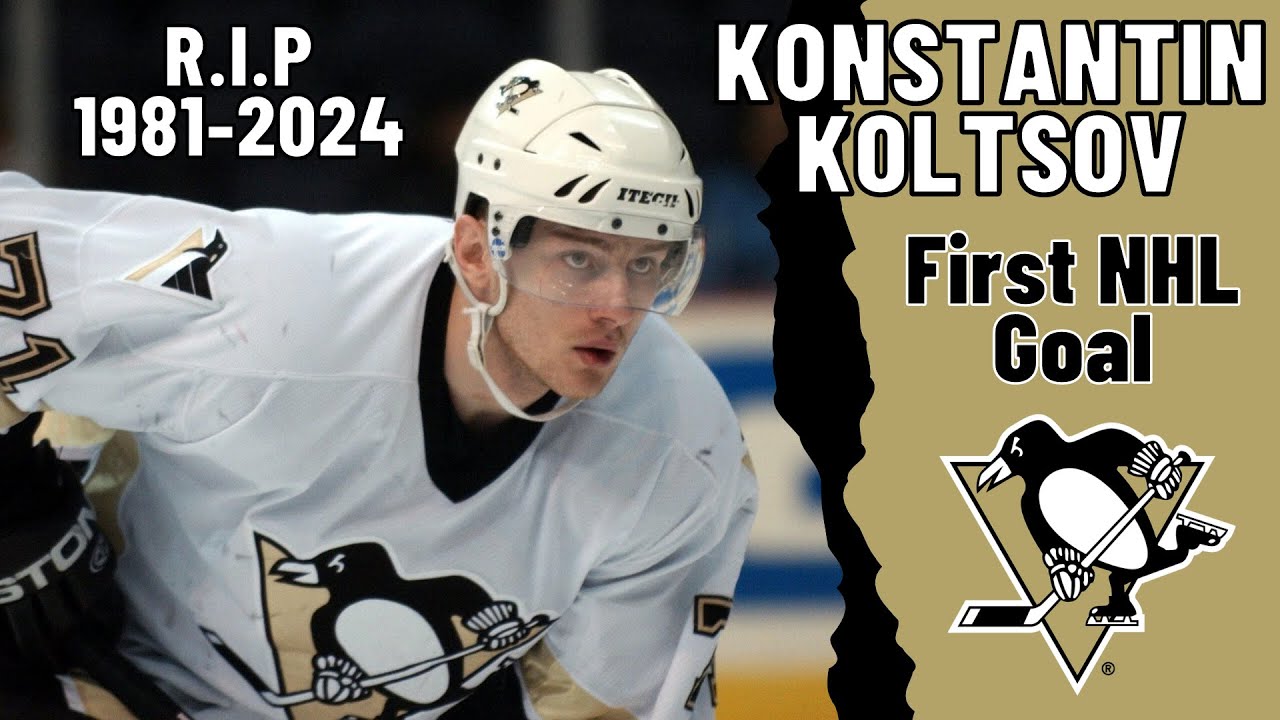 Konstantin Koltsov #71 (Pittsburgh Penguins) first NHL goal Oct 30 ...
