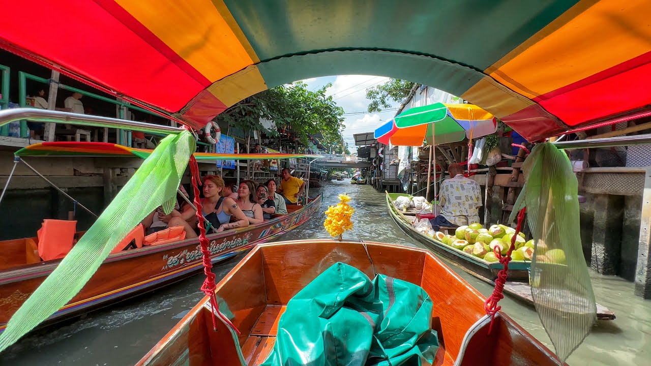 🇹🇭 Amazing Boat Tour At Bangkok Khlong Lat Mayom Floating Market ...
