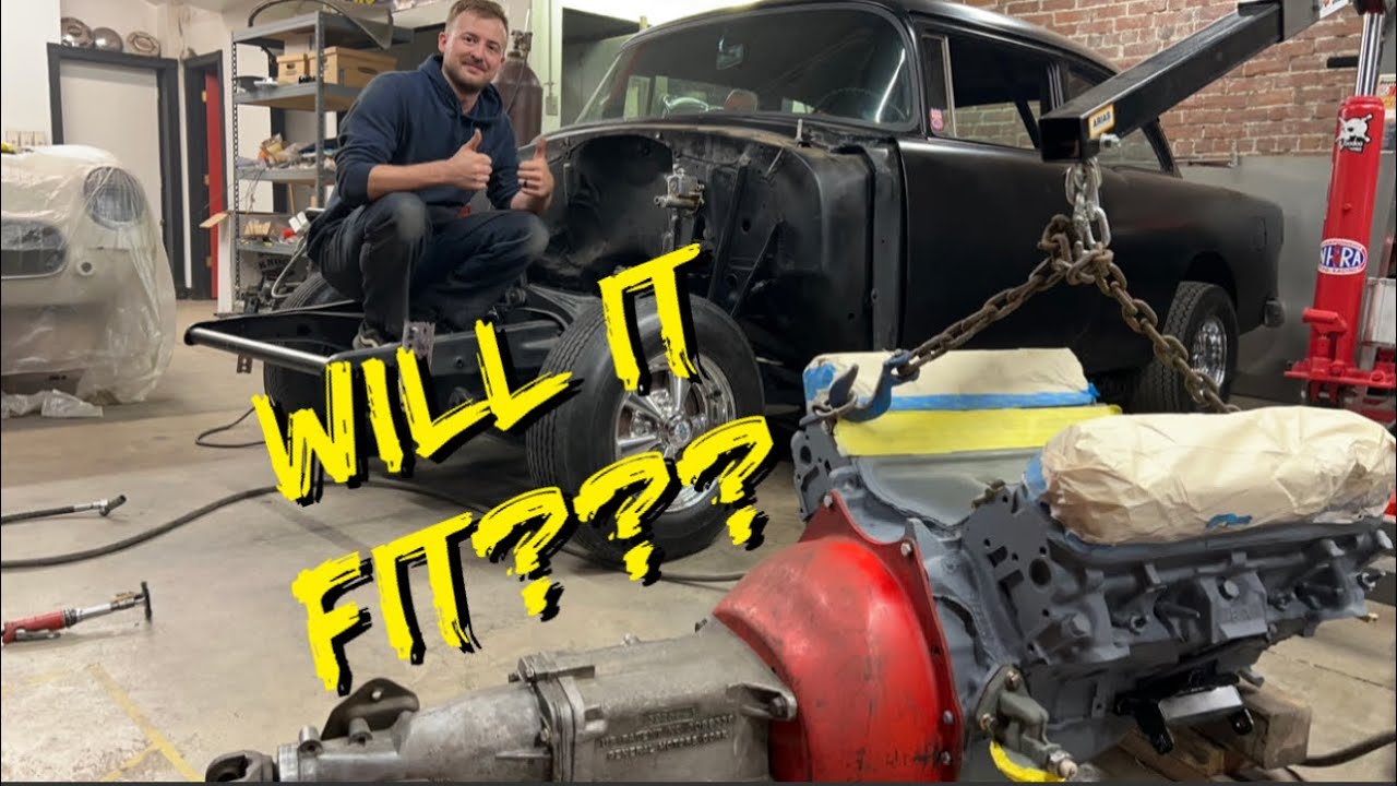 55 Gasser Custom Engine Mounts! Will the Pontiac Fit? - YouTube