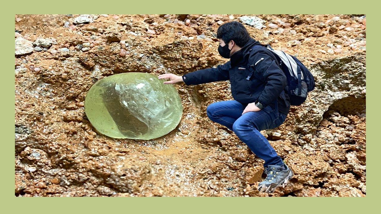 Find crystals hidden under rocks on a winter hike - YouTube