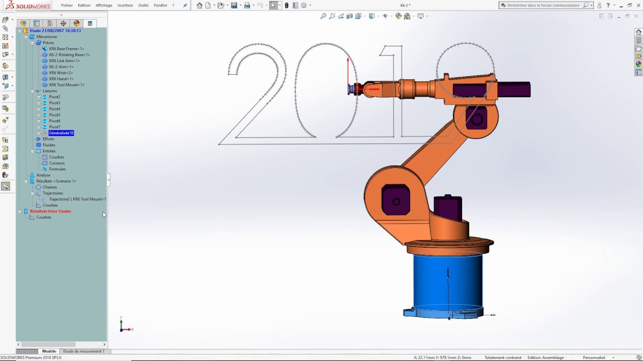 Meca3D v18 : Conversion d'une spline ou d'une trajectoire SolidWorks en courbes - YouTube