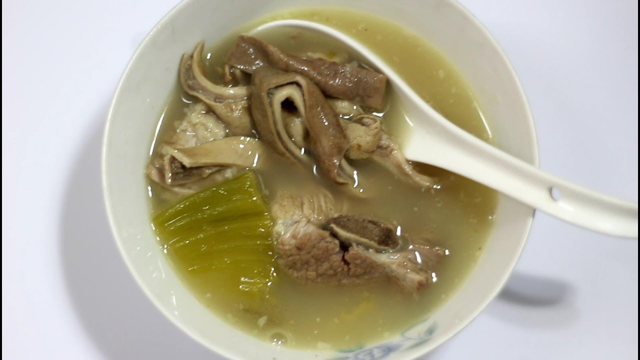 鹹菜胡椒豬肚湯 Pig stomach, white peppercorn and preserved mustard soup - YouTube