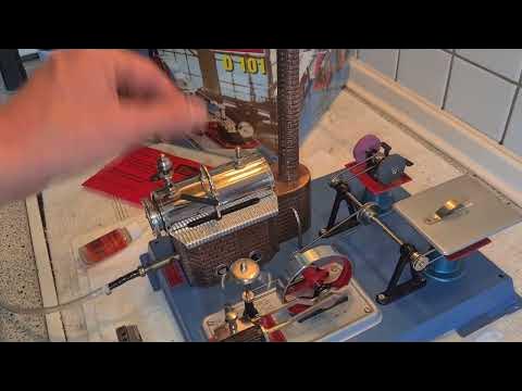Dampfmaschine Wilesco Modell D101 Neuwertig umgebaut mit Regelventil - YouTube