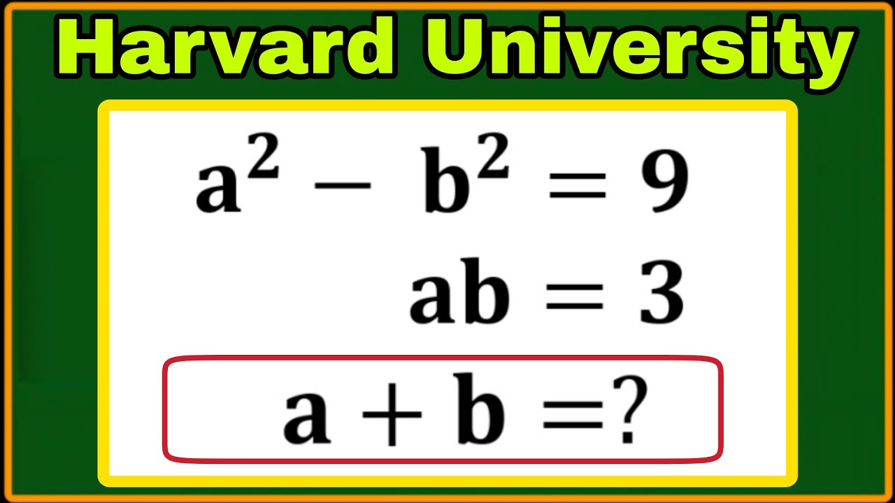 Harvard University Entrance Exam Tricks | Tricky Math Problem| Can you ...