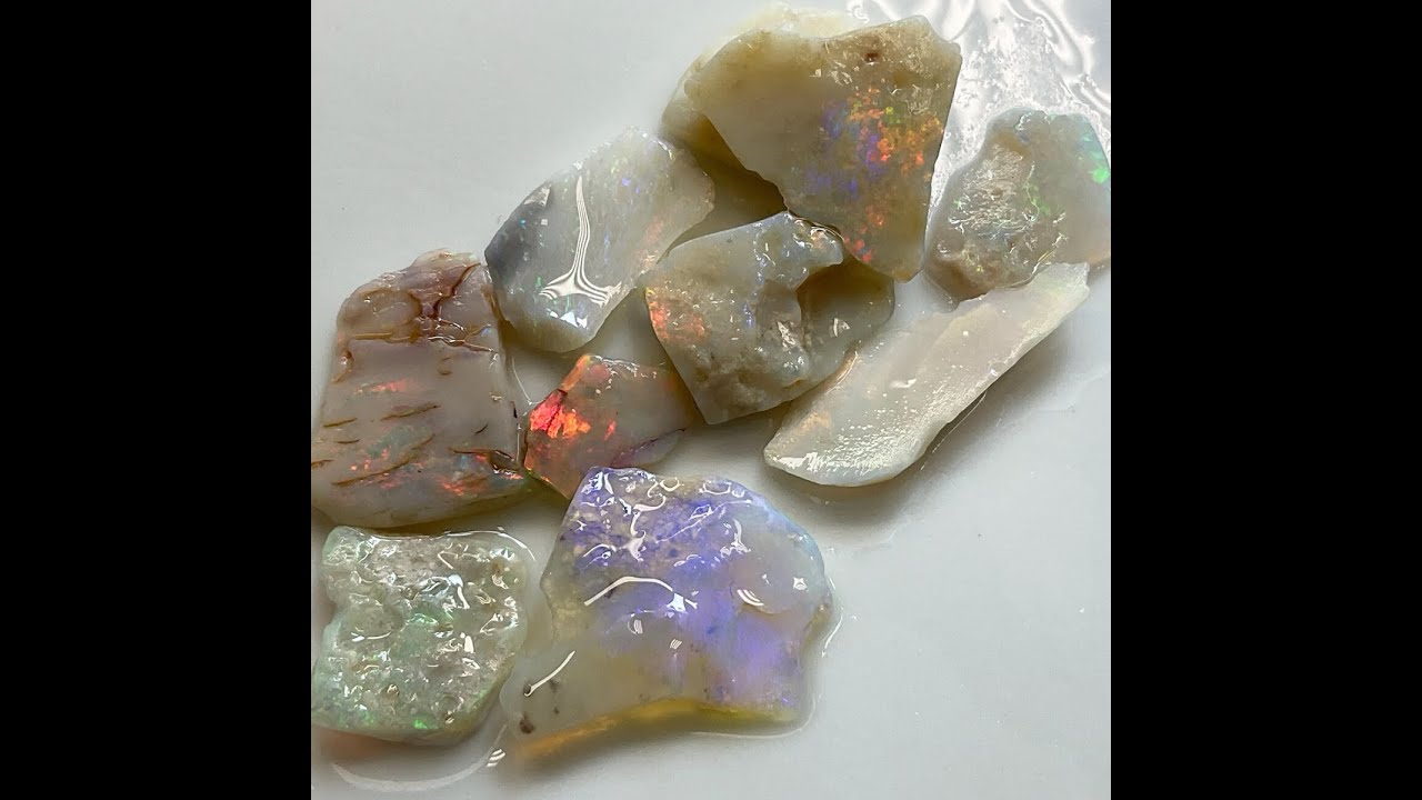 Australian Lightning Ridge Rough Opal, Full Spectrum of Colors for ...