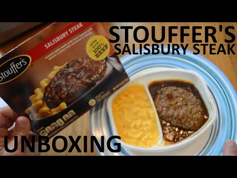 Unboxing Stouffer's Salisbury Steak With Macaroni & Cheese - YouTube