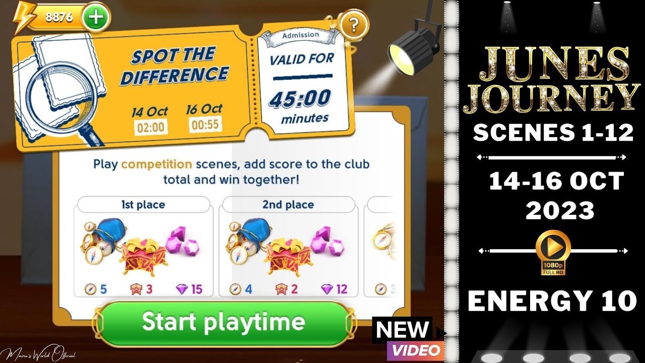 JUNE'S JOURNEY SPOT THE DIFFERENCE COMPETITION 14 to 16 OCT 23 SCENES 1 ...