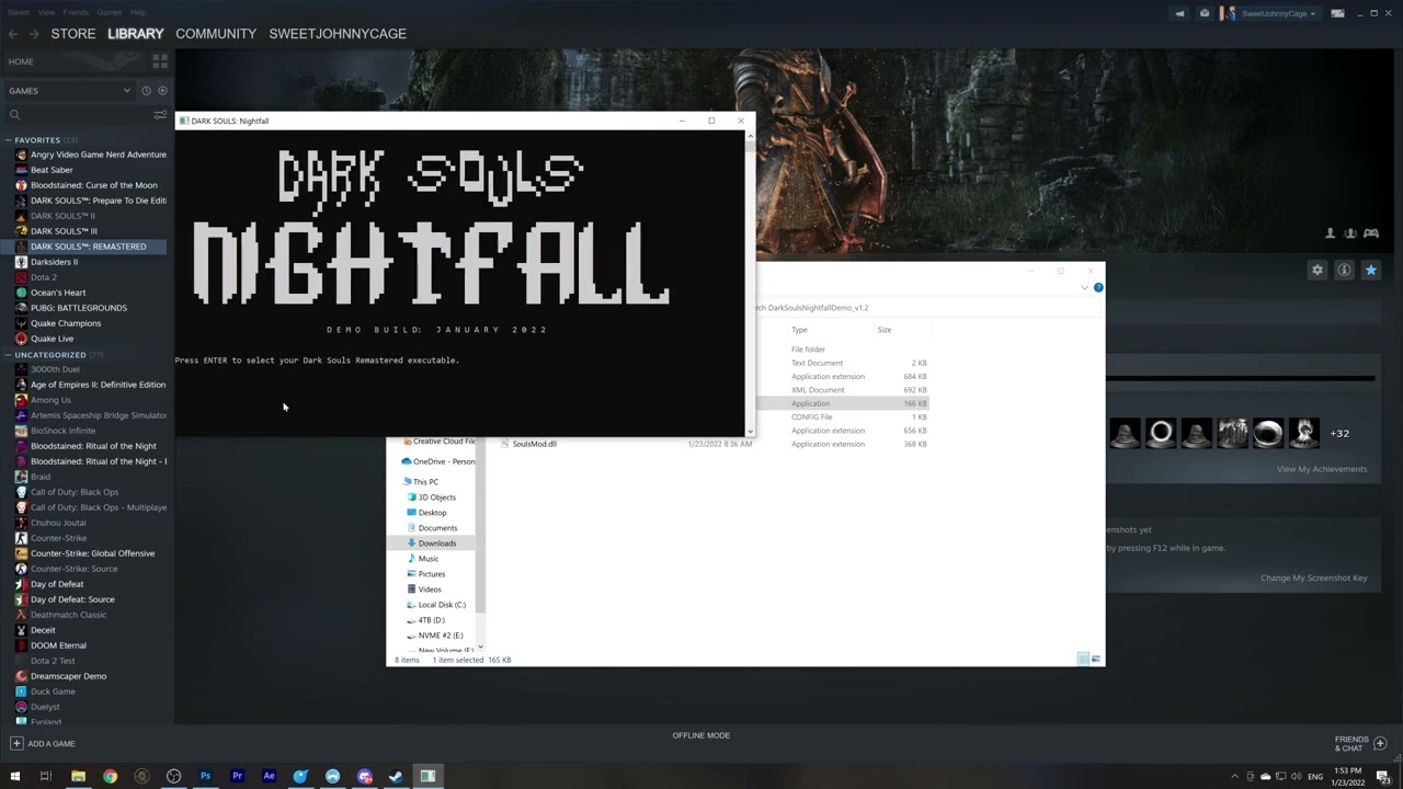 How to Install Dark Souls Nightfall on PC - Dark Souls Remastered Mod - YouTube
