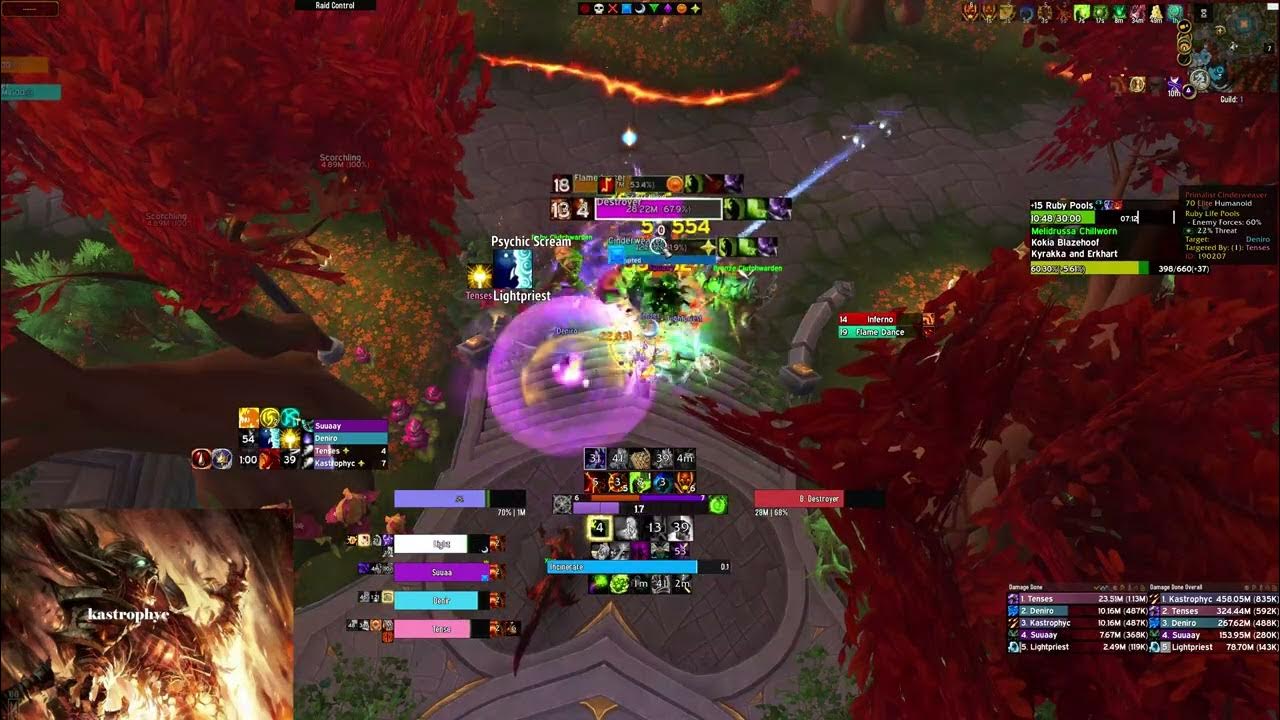 ++15 Ruby Life Pool | Destruction Warlock POV M+ Dragonflight Season 4 Mythic Plus 10.2.7 - YouTube