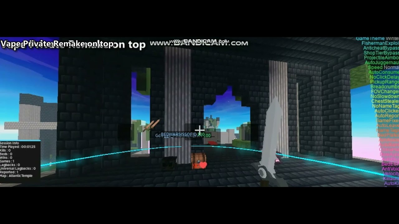 Roblox Bedwars Vape Private New Feature Youtube