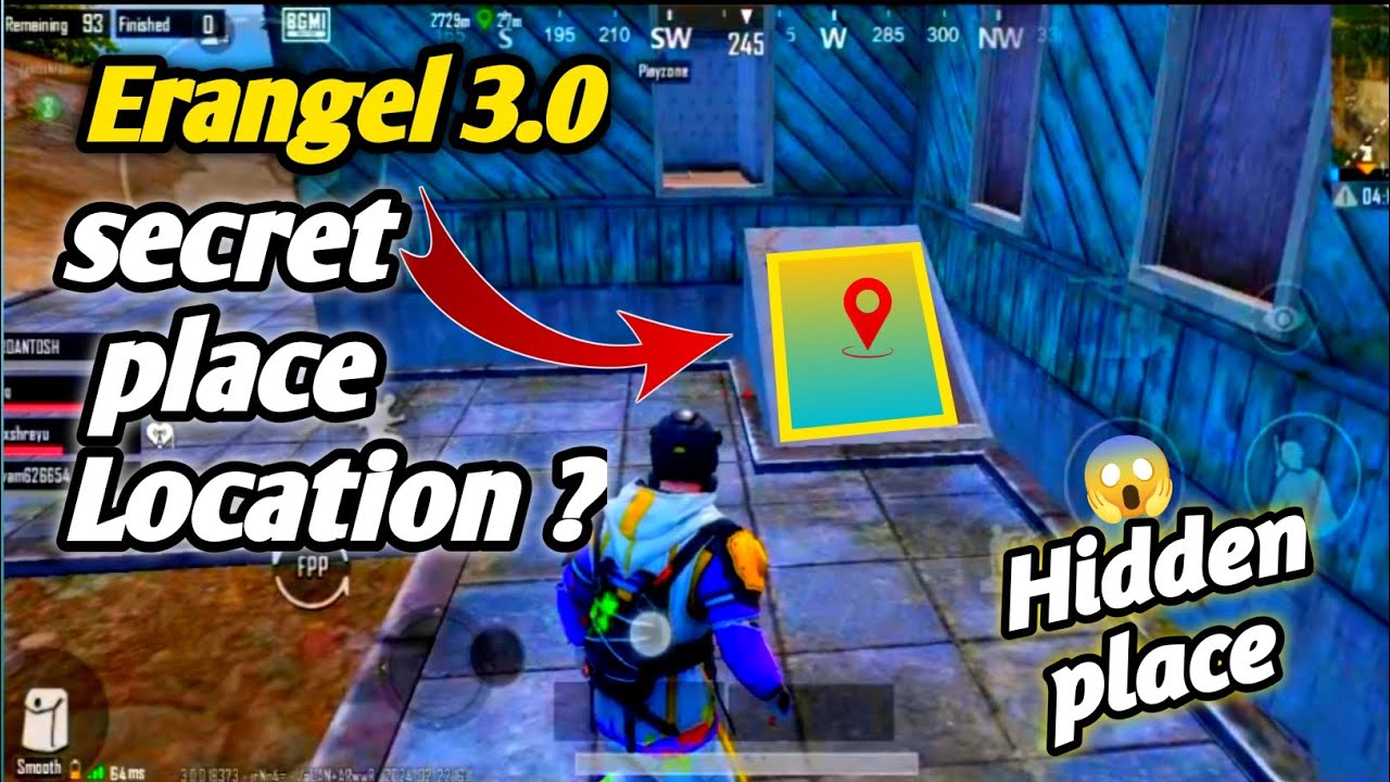 Top hidden place 😳 secret place erangel map 🗾 - YouTube