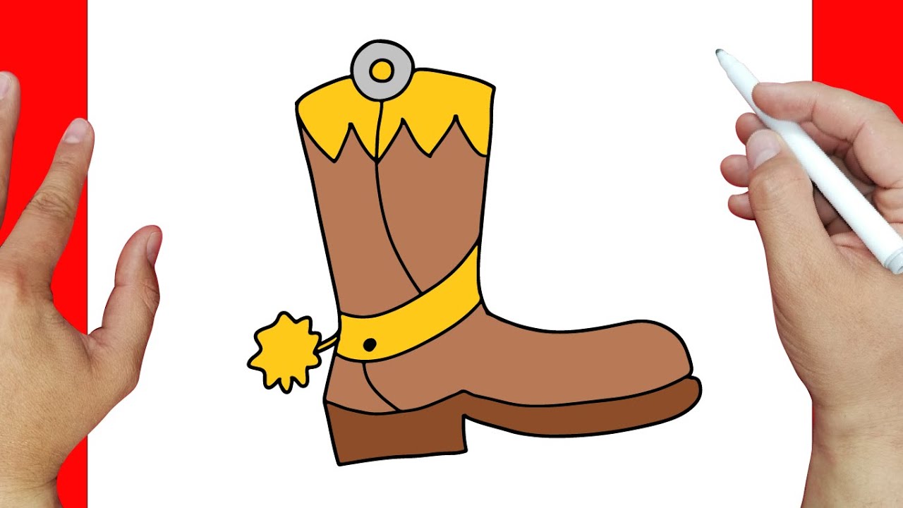 Dibujo Sencillo De Bota De Vaquero Ilustración De Botas Vaqueras Y