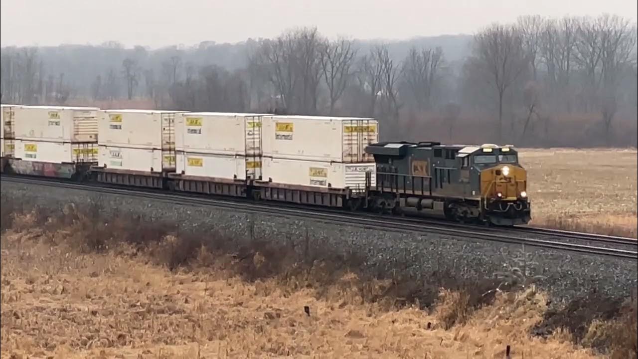 CSX Garrett Subdivision, Bluegrass Cut, Albion, IN, December 9, 2022 - YouTube