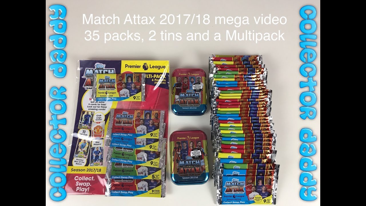Match Attax Mega Video 2017/18 - 35 Packs, 2 Tins And a multipack - YouTube