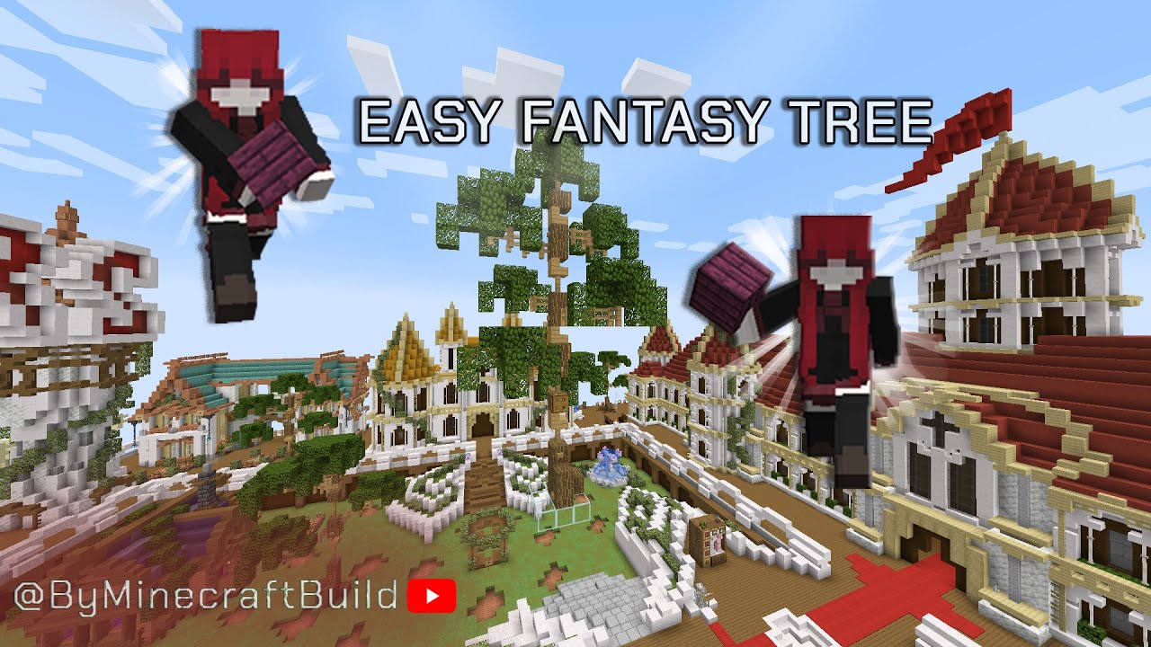 Easy Fantasy Tree Build – Minecraft Build Series #2 - YouTube